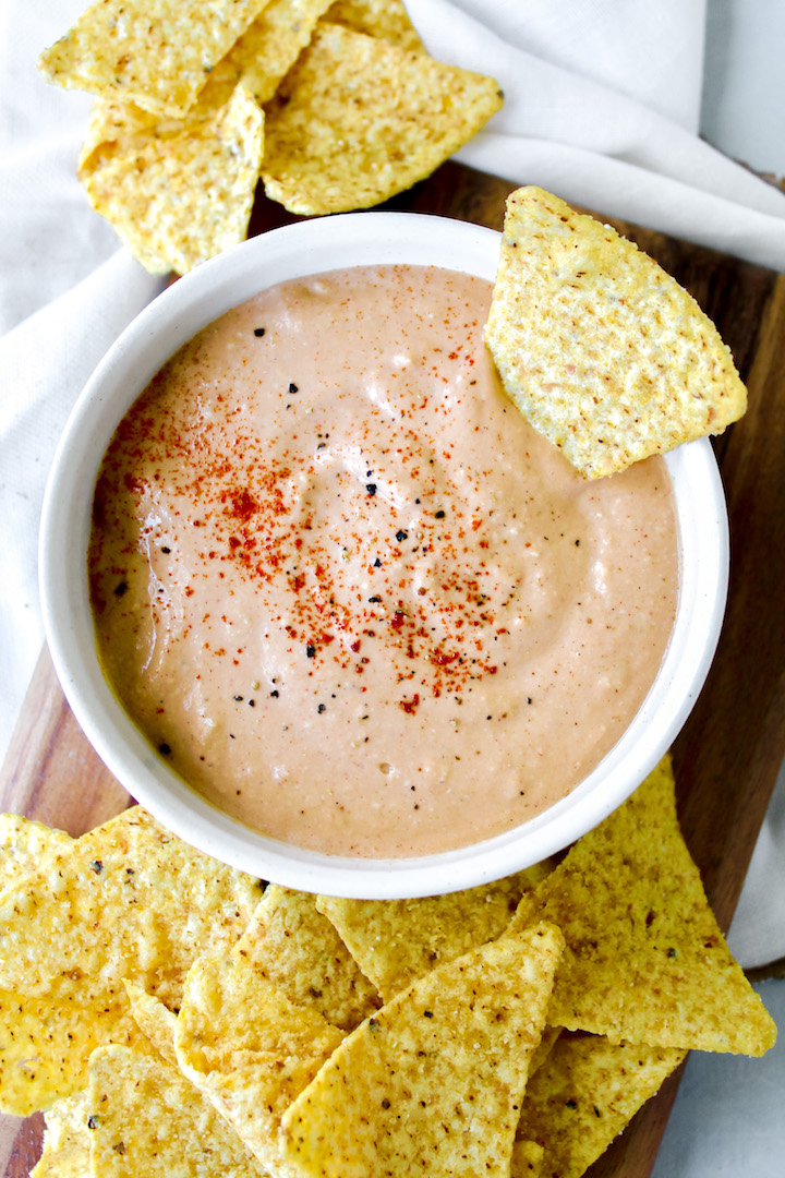 The Best Vegan Queso (gluten-free, oil-free) - Nuts About Greens