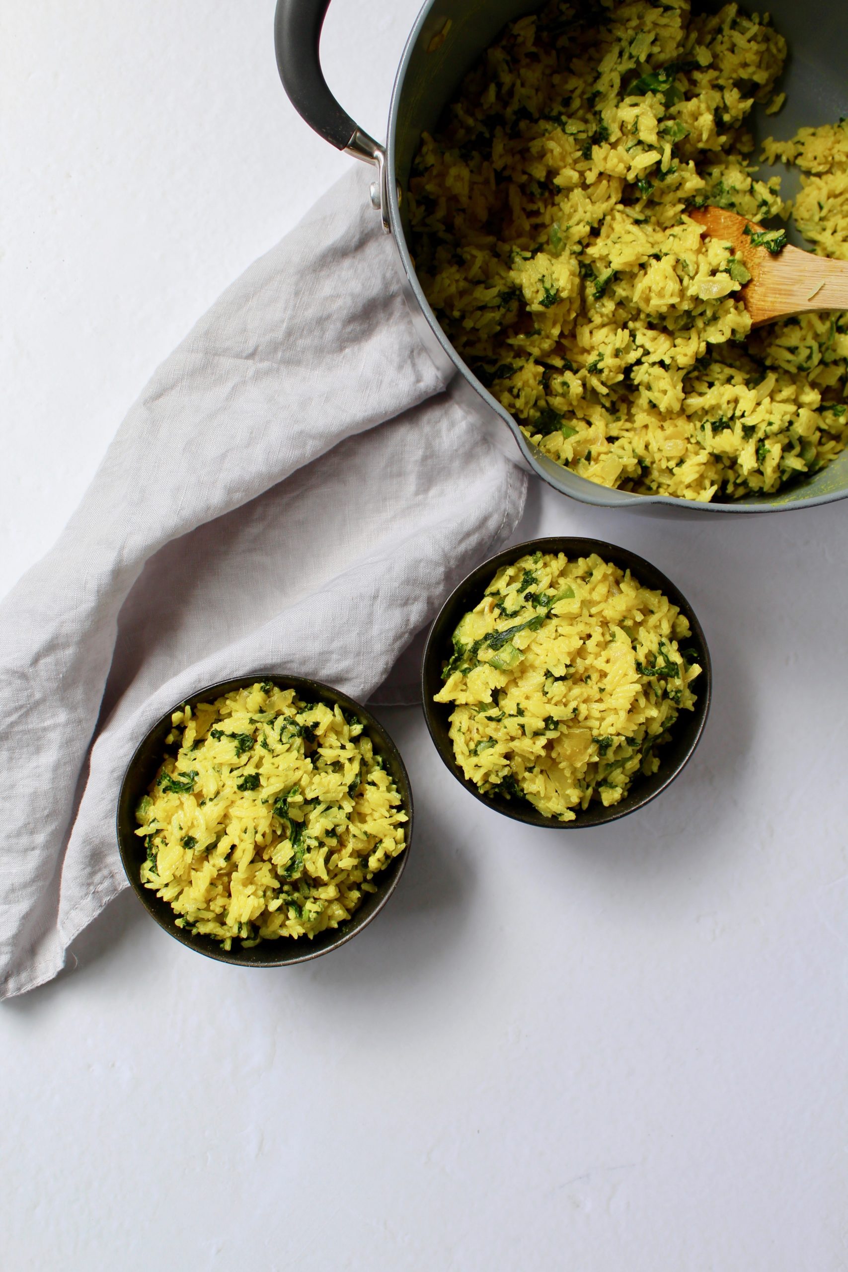 Creamy Coconut Golden Rice (vegan, gluten-free) - Nuts About Greens