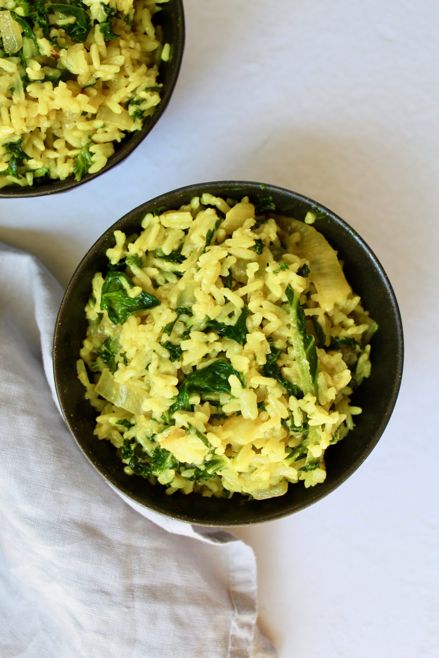 Creamy Coconut Golden Rice (vegan, gluten-free) - Nuts About Greens