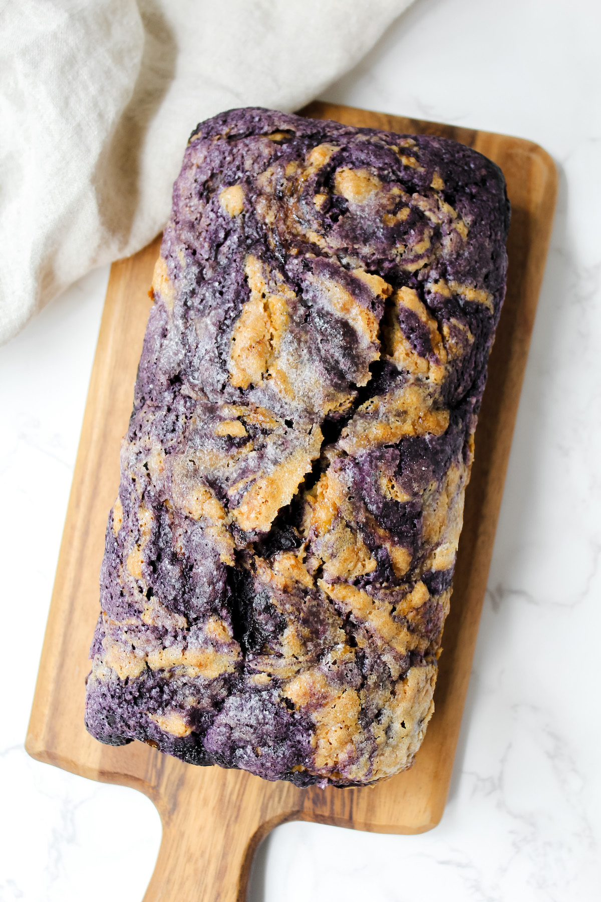 Marbled Ube Banana Bread (vegan) - Nuts About Greens