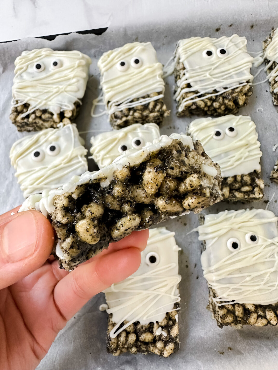 Black Sesame Mummy Rice Krispie Treats (vegan, gluten-free, nut-free ...